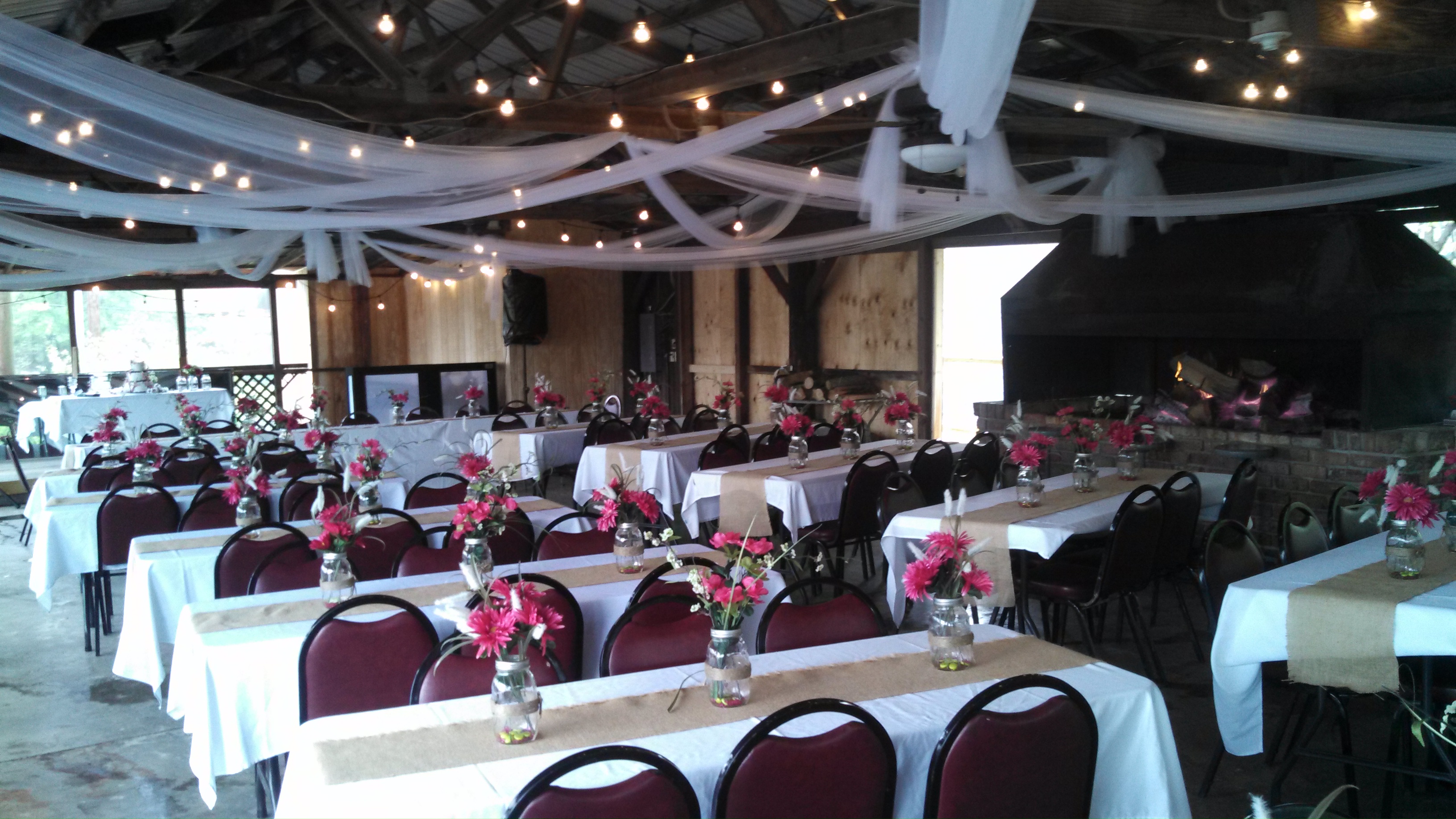 Outdoor Pavillion Set Up For Reception - TheSmokeHouse
